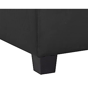 Aldo Lift Top Storage Ottoman Black - Black Wood