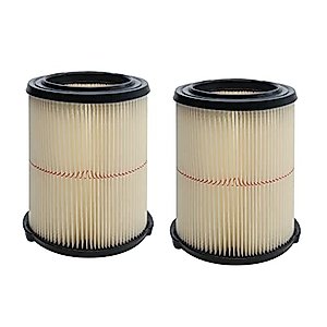 Replacement Filter for Craftsman CMXZVBE38754 9-38754 Red Stripe General Purpose Wet Dry Vac Filter for 5/6/8/12/16/32 Gallon shop vacuums 2Pack