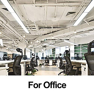 FaithSail 4FT LED Wraparound Garage Shop Lights, 40W 4400lm 4000K Neutral White, 48 Inch LED Wrap Light Flush Mount Linear Office Ceiling Lighting Fixture, 4 Foot Fluorescent Light Replacement, 8 Pack