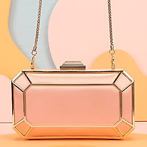 Fawziya Crystal Clutch Evening Bags Satin Purse For Party Night-Roe Gold