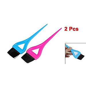 uxcell a13060700ux0708 2pcs Blue Purple Plastic Handle Air Conditioner Flow Vent Brush for Car