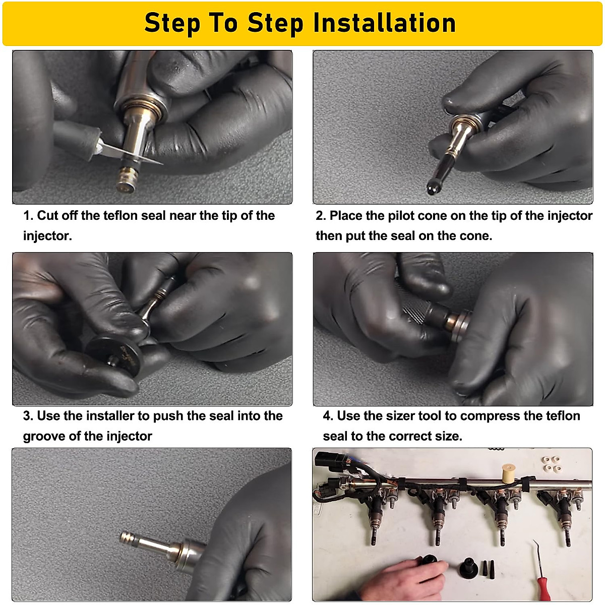 GM245 Fuel Injector Seals Tools Compatible with GM Subaru Replace to #EN-49245, EN-51105 and #18683AA000