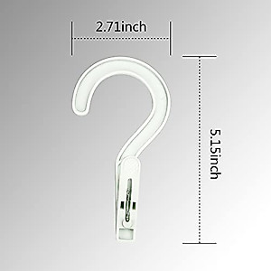 Laundry Hooks Boot Hangers Plastic Clothes Pins Hanger Clips for Bathroom Travel Portable White (12Pcs)