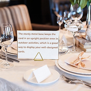 MUMIAO 40 Pack Place Card Holders - Table Number Holder Stands Wedding Seating Labels Placecard Clips | Name Setting Place Card Holders | Photo Picture Cards Display Stand for Party (Gold)