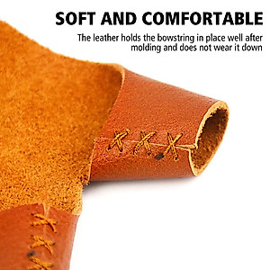 DONGKER Archery Two Fingers Glove, Bow Hand Guard Cowhide Handguard for Traditional Bow Recurve Bow, Shooting Hunting