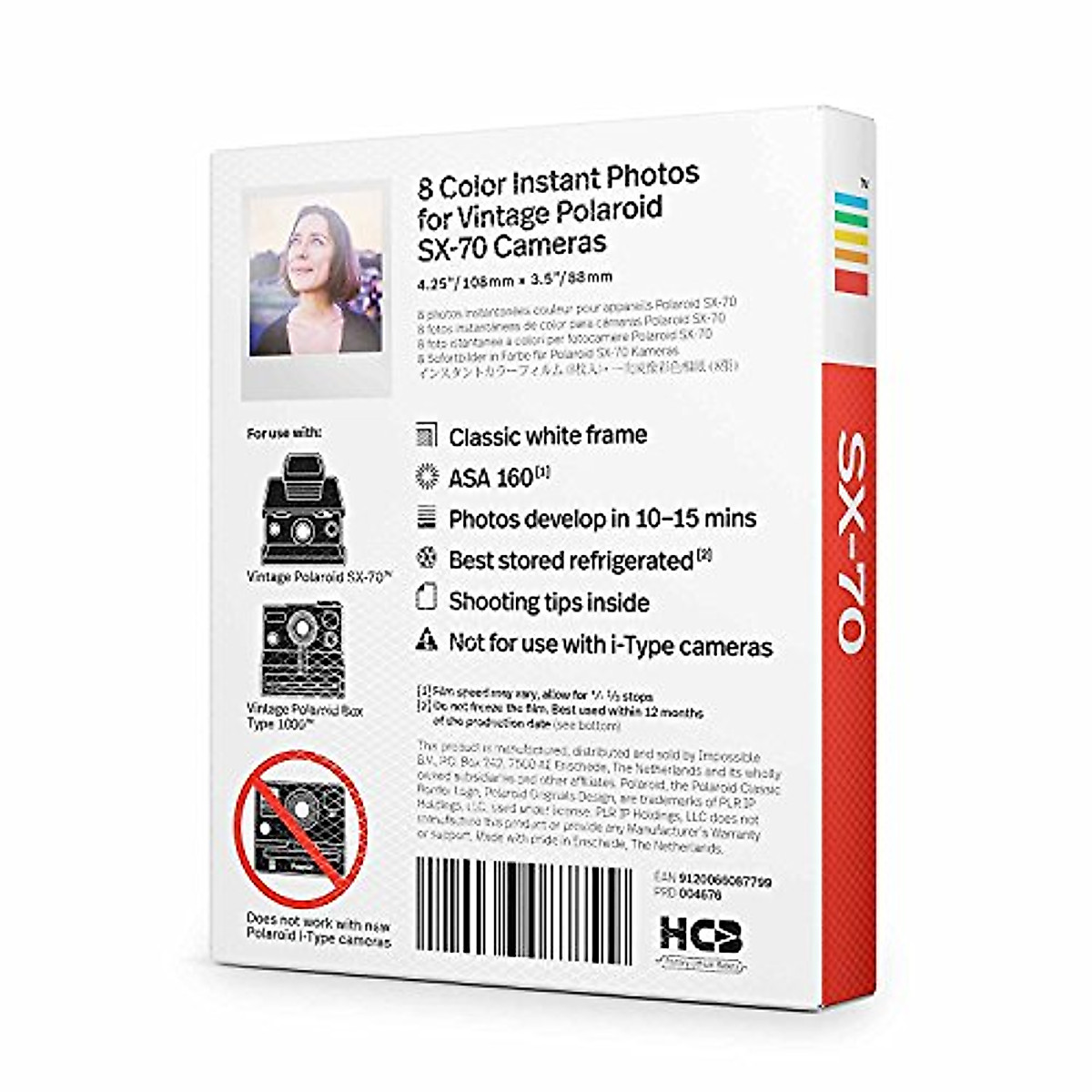 Polaroid Originals Color Film for SX-70 (4676),White