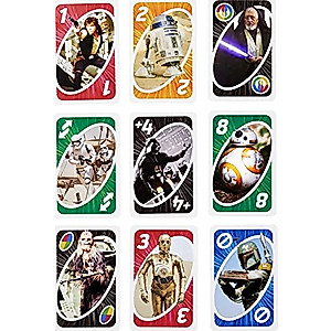 Mattel Games UNO Star Wars Card Game for Kids & Family with Themed Deck & Special Rule, 2-10 Players