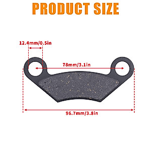 MWMNUN Front and Rear Brake Pads Compatible with Polaris Sportsman 850 800 550 500 X2 XP Touring 2009 2010 2011 2012 2013 2014 2015 2016 2017 2018