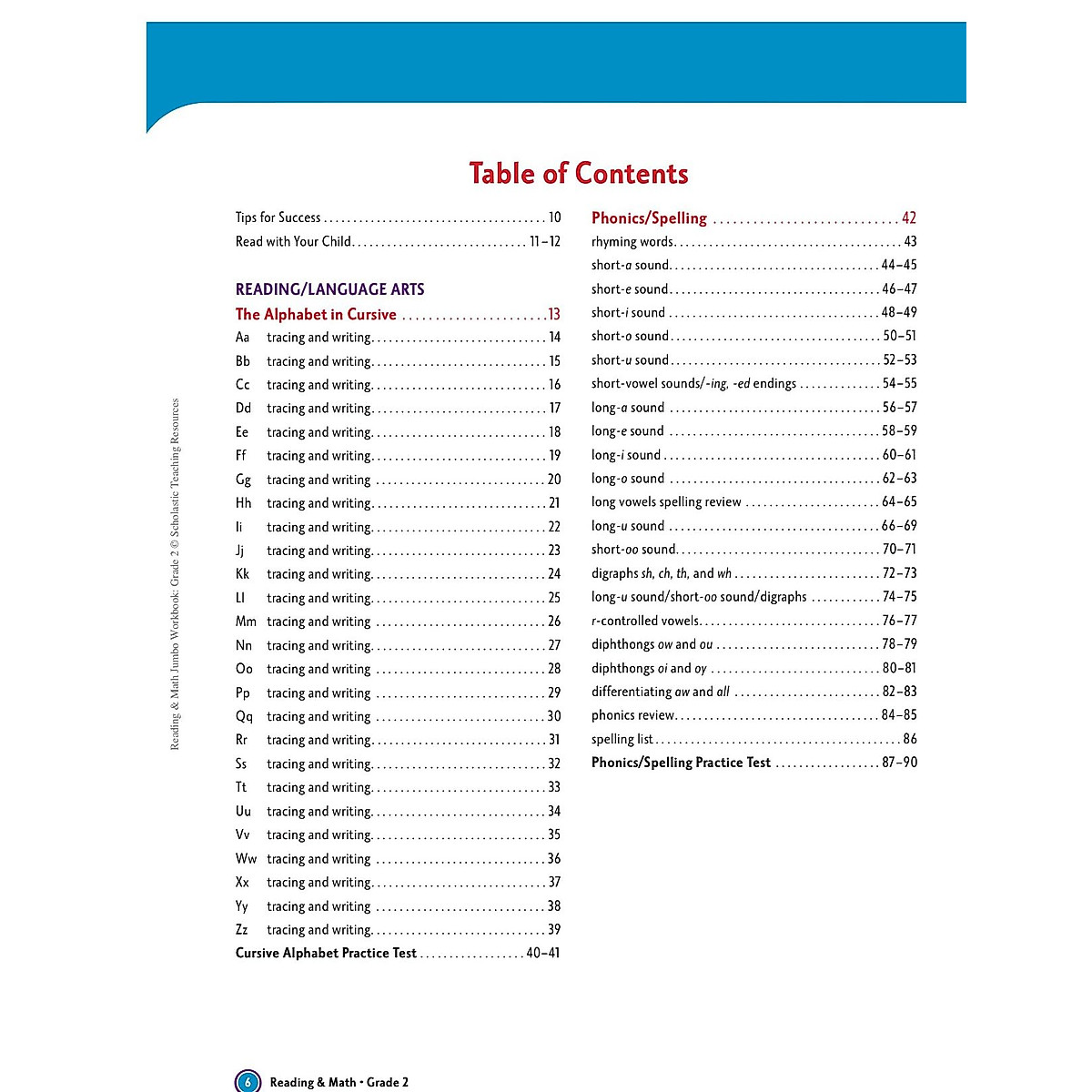 Scholastic Success with Reading and Math Jumbo Workbook
