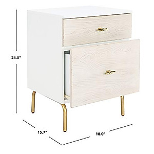 Safavieh NST5002D, 18" W x 15.7" L x 24" H, White/White Washed