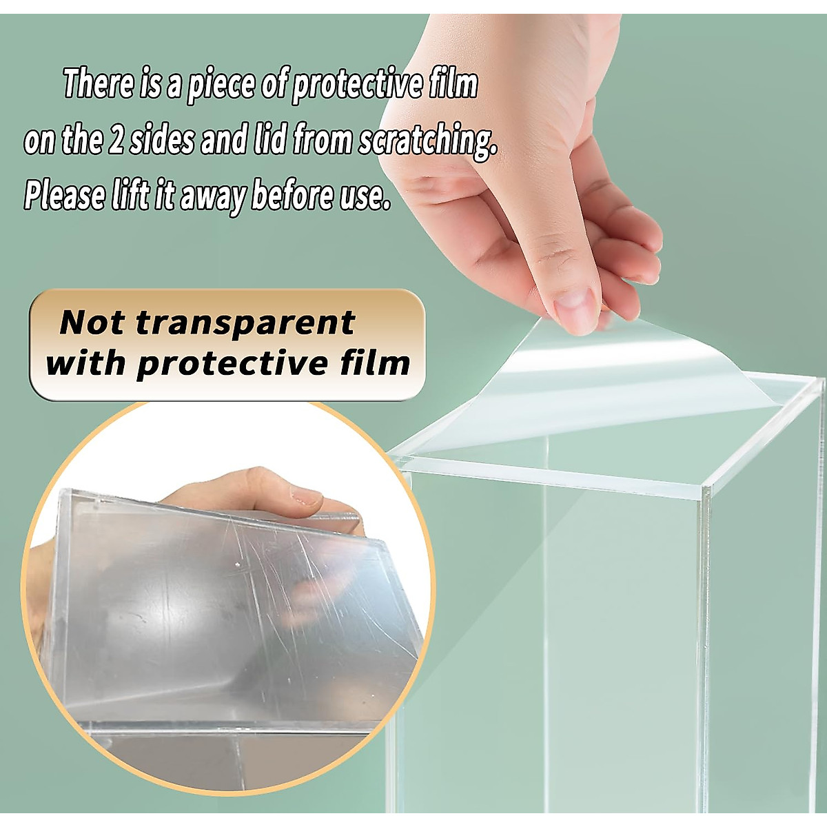 Sohalejr Dryer Sheet Holder Sheets Container Transparent 5 mm Thickness Acrylic Box with Lid Clear Dryer Sheet Dispenser for Laundry Organization and Storage Laundry Room Decor