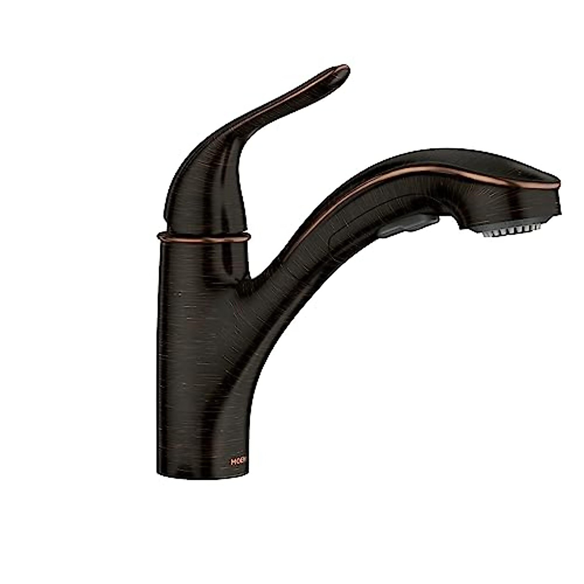 Moen Brecklyn Mediterranean Bronze Single-Handle Pull-Out Sprayer Kitchen Sink Faucet with Power Clean, 87557BRB