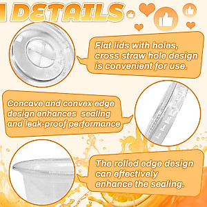 Qinsihwn 50 Pack 8 OZ Disposable Plastic Cups with Lids,Clear Dessert Cups Plastic Containers with Lids for Drink,Yogurt,Parfaits,Soups,Snacks,Salad,Fruit