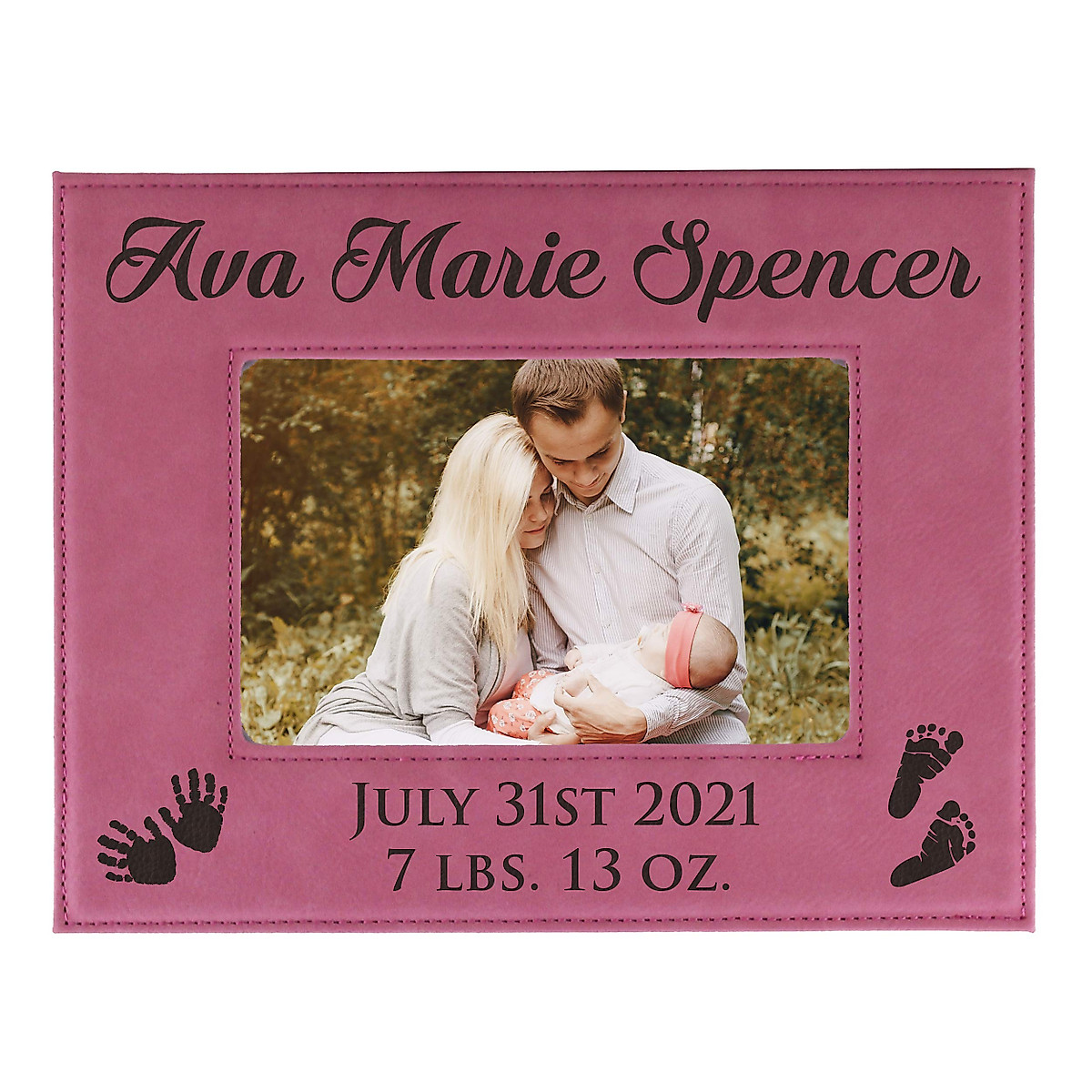 My Personal Memories Customized New Baby Photo Frame - Custom Engraved Boy Girl Picture Frame (5 x 7)