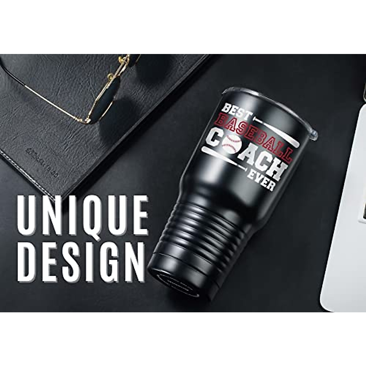 Onebttl Baseball Coach Gifts, Funny Gift Idea for Appreciation, Christmas, Birthday, 30oz Stainless Steel Insulated Travel Mug - Best Baseball Coach Ever