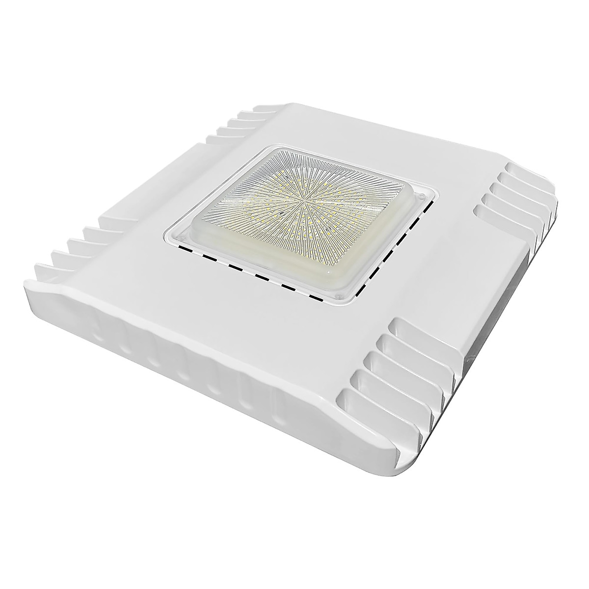 NUWATT LED Waterproof Canopy Gas Station Light Fixture 150W, Ultra Bright Daylight 5000K, 18000 Lumens, Internal Driver, Outdoor High Bay Garage Carport 120-277V DLC Listed