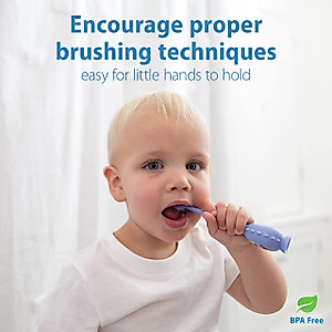 Dr. Brown's ToothScrubber Toddler Toothbrush, Monster and Flamingo, 2-Pack