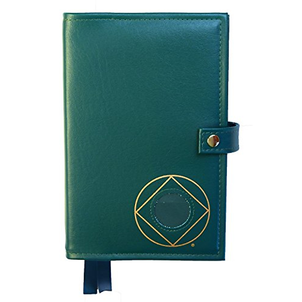 Double Narcotics Anonymous NA Basic Text & It Works, How & Why Book Cover Medallion Holder Green