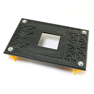 RLECS AM4 Retention Bracket & AM4 Back Plate AM4 CPU Fan Cooler Heatsink Radiator (for AM4's Heat Sink Cooling Fan Mounting Clip-ON Type only)