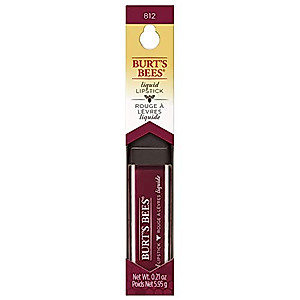 Burt's Bees 100% Natural Glossy Liquid Lipstick, Rushing Rose, 1 Tube
