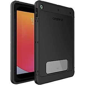 OtterBox ResQ Series Waterproof and Dustproof Case for iPad 7th, 8th & 9th Gen (10.2" Display - 2019, 2020 & 2021 Version - Only) - with Hand Strap - Non-Retail Packaging - Black