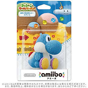 Light Blue Yarn Yoshi amiibo - Japan Import (Yoshi's Woolly World Series)