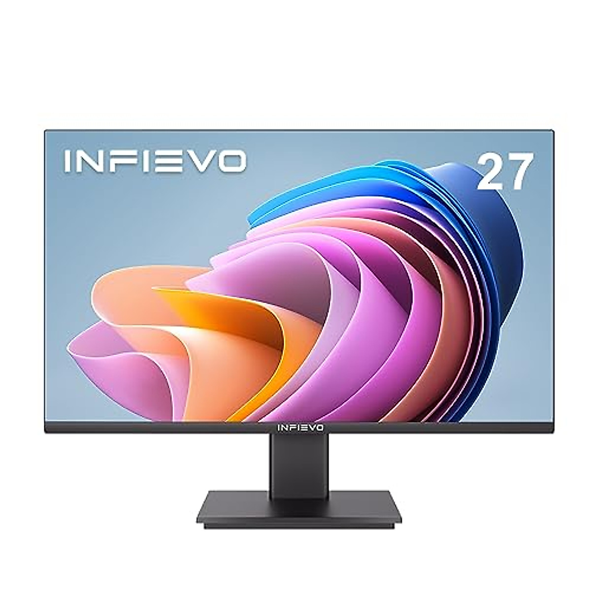 INFIEVO Computer Monitor 27 Inch Full HD 1080p IPS Display 75Hz with HDMI, VGA, Frameless, VESA Mountable, Ergonomic Tilt, Built-in Speakers, Ultra-Thin Eye Care PC Monitor