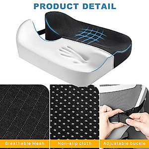 anzhixiu Car Seat Cushion, Car Cushion Seat Cushion for Car Seat Driver, Sciatica Pain Relief Pillow Tailbone Pain Relief Cushion for More Relaxation