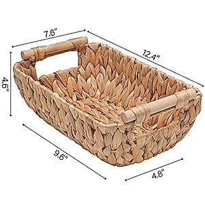 StorageWorks Water Hyacinth Storage Baskets Set