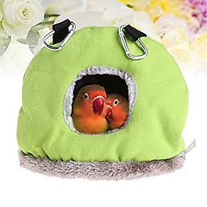 POPETPOP Cotton Winter Parrot Nest Warm Bird Hammock Hamster Hammock Small Pet Sleeping Bag Winetr Parrot Cave Pet House for Squirrel Hedgehog Budgies 11 x 10 x 5cm