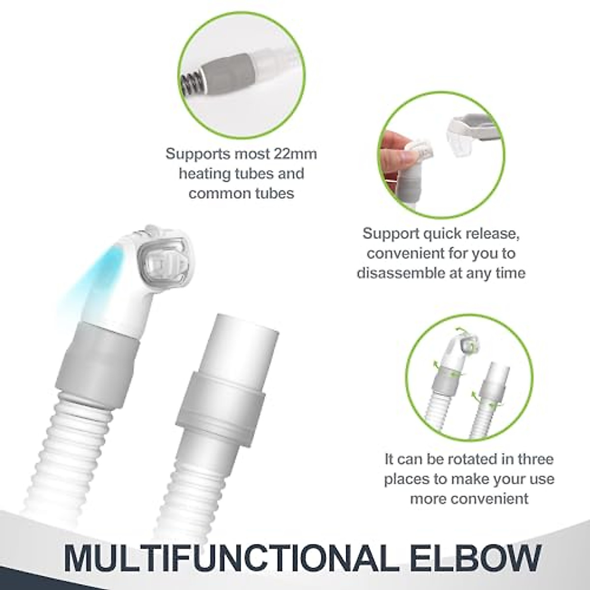 Cushion and Short Hose for Air_fit N20 Medium, Frame is Needed for Connect (NOT INCLUDED), N20 Nasal Cushion with Tube Supplies, Soft and Full Air Seal, MEDICOLOR Supplied