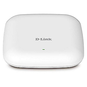 D-Link AC1300 Wave 2 Dual-Band PoE Access Point, Stand-alone or Remote Software Managed (Nuclias Connect), Gigabit Port, Wall or Ceiling Mount, Supports 802.3af PoE, WiFi Bridge Mode (DAP-2610) White