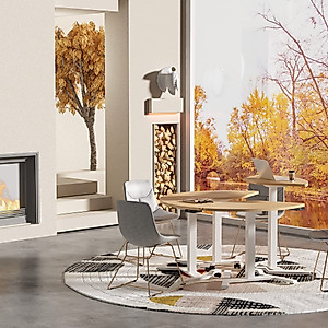 ALFA FURNISHING Electric Height Adjustable Mobile Podium, Multifunctional Rolling Lectern Standing Desk, Portable Laptop Cart with Wheels, Sit Stand Lectern for School Office