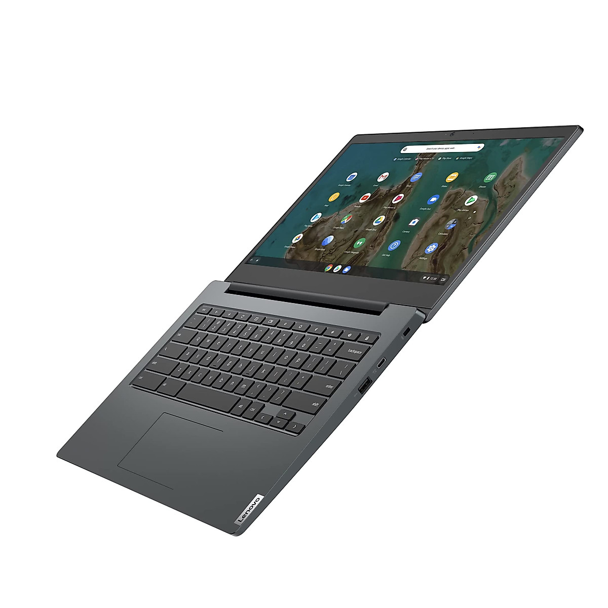 Lenovo 2022 Flagship Chromebook 14'' Thin Light Laptop Computer, Intel Celeron N4020 Processor, up to 2.80 GHz, 4GB RAM, 64GB eMMC,WiFi, Webcam, Chrome OS +Headset +HubxcelAccesory, Abyss Blue