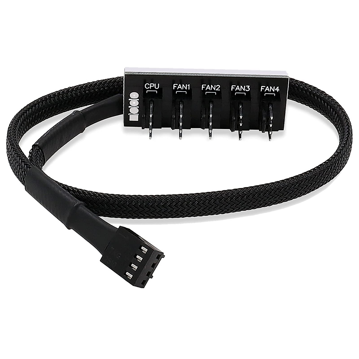 Fancasee PWM PC Fan Hub Power Supply Cable 1 to 5 Way Splitter PC Motherboard Case Fan Power Extension Cable Cord Hub for ATX Computer Case 4-Pin and 3-Pin Cooling Fans