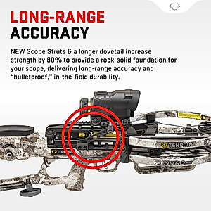TenPoint Nitro 505 Xero Crossbow, Veil Alpine - 505 FPS - Equipped with Garmin Xero X1i Rangefinding Scope, Scope Struts + ACUslide Cocking & De-Cocking System - Reverse-Draw Design