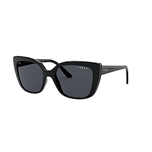 Vogue Eyewear Women's VO5337S Square Sunglasses, Black/Grey, 53 mm