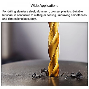 uxcell 1/4-32 UNEF Straight Flute Thread Tap and 5.5mm Twist Drill Bit Set, Titanium Plated 6542 High Speed Steel Drilling Bit Machine Threading Tap