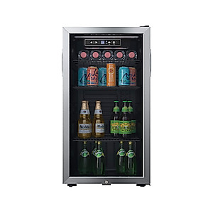EdgeStar BWC121LT 18 Inch Wide 80 Can Capacity Ultra Low Temp Beverage Center - Stainless Steel