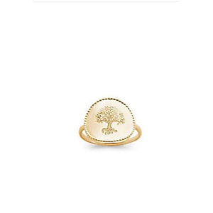 HUKQBUNX 18K gold tree of life creative fashion women personality fresh tree shape men and women universal ring size 6-10 (Size 7)