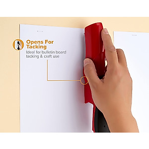 Bostitch Office Heavy Duty 40 Sheet Stapler with 1250 Staples & Claw Remover, Small Stapler Size, Fits into The Palm of Your Hand, Value Pack, Red (B175-RED-VP)