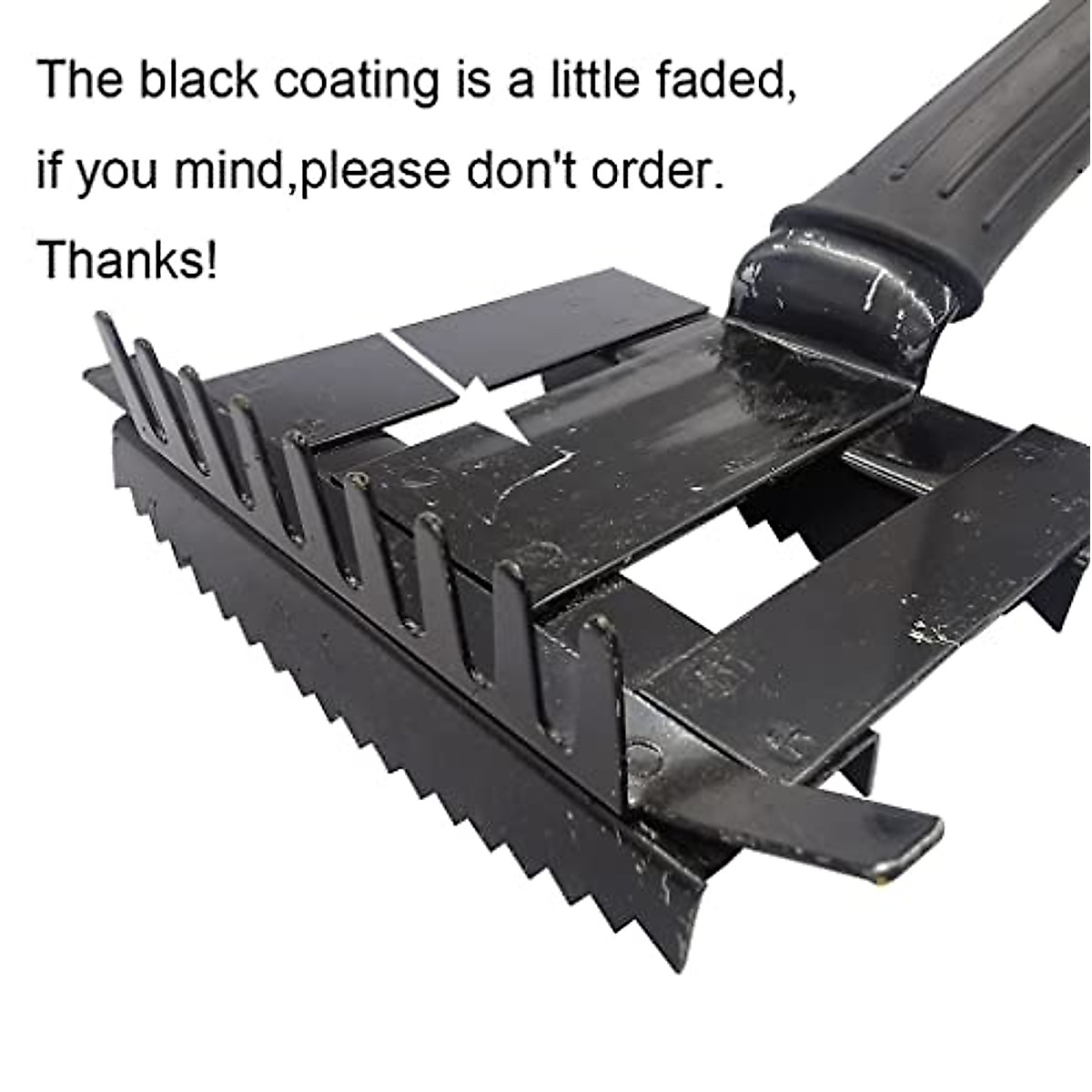 QIQIRO Livestock Shedding Comb Cattle Grooming Combs Metal Livestock Brush Tools Cow Cattle Brush Bull Hair Brush Grooming for Horse, Cattle,Sheep (Black), 7.87 X 5.5