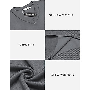 COOFANDY Men s Wool Blend Relax Fit Vest Knit V-Neck Sweater