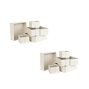 Storage Cubes Set of 12 - Fabric Storage Bins & Storage Baskets for Shelves fit Storage Organizer Bookcases, Durable and Foldable Cube Storage Organizer Bins for Clothes, Towels,Toys, and More