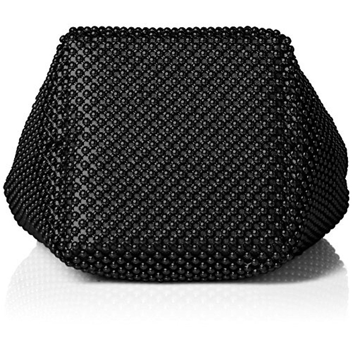 Jessica McClintock womens Jessica Mcclintock Gwen Ball Mesh Ring Wristlet Pouch Clutch Evening Bag, Black, One Size US