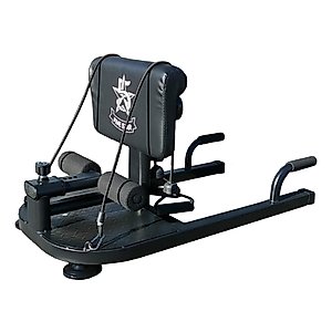 Multi Function Deep Sissy Squat Bench with 2 Exercise Resistance Handles 8 in 1 Home Gym Machine Leg Exercise Abdominal Exercises Sit Ups Push Ups Deep Squat Workout Strength Training (Black)
