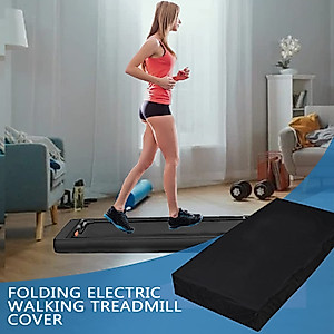 Under Desk Treadmill Cover(Cover Only),Rilime Treadmill Cover for Walking Pad Treadmill Under Desk,55L x 28W x 6H Inch,Black