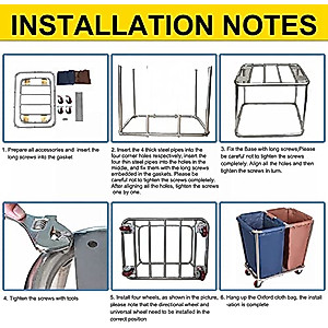 tonchean Rolling Laundry Sorter Cart 2 Bag, Commercial Laundry Hamper Basket Cart with Heavy Duty Lockable Wheels and Removable Bags Industrial Laundry Trolley Cart for Clothes Storage