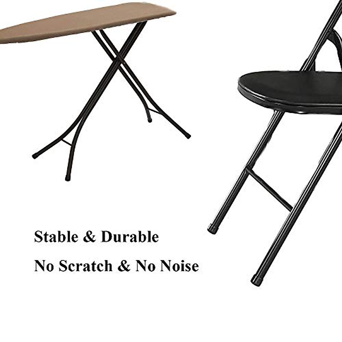 Chair Leg Tips Caps Non-Slip Rubber Leg Tips 1” Inner Diameter Furnigear -Black Chair Leg Floor Protectors Round , 16 Pack