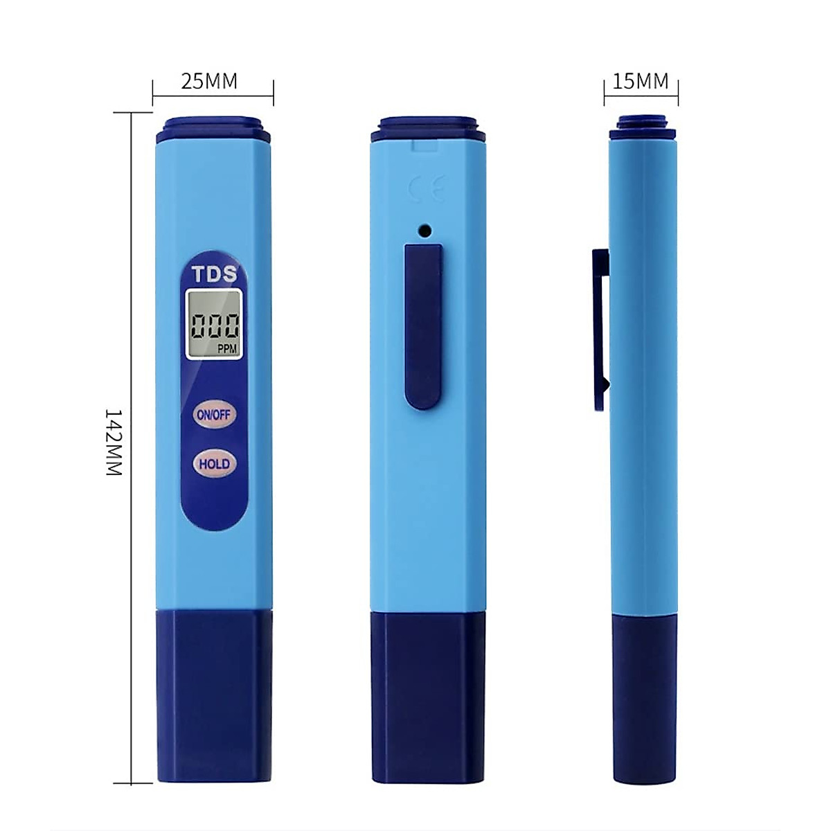 TDS Tester, Water Quality Meter LCD Pen with 0-9990 PPM Measurement Range Portable for The aquaculture Industry Hospitals, Swimming Pools, Household tap Water Quality Testing